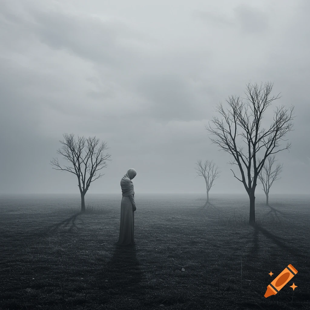 Mysterious etching of a faceless man on Craiyon