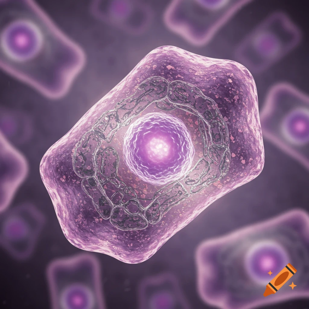 Educational diagram showing a stem cell differentiating into a muscle ...