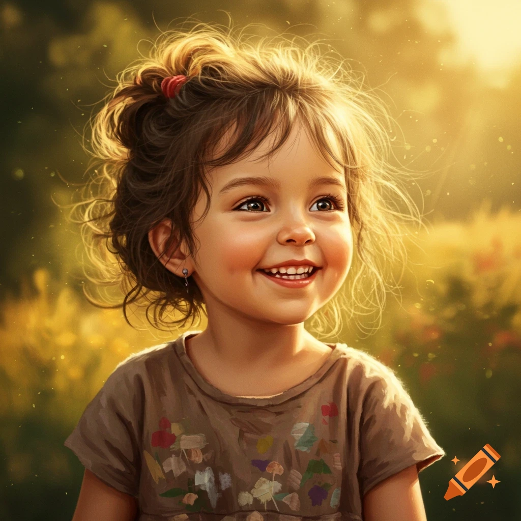 Close up portrait of an Asian girl, showcasing facial features on Craiyon