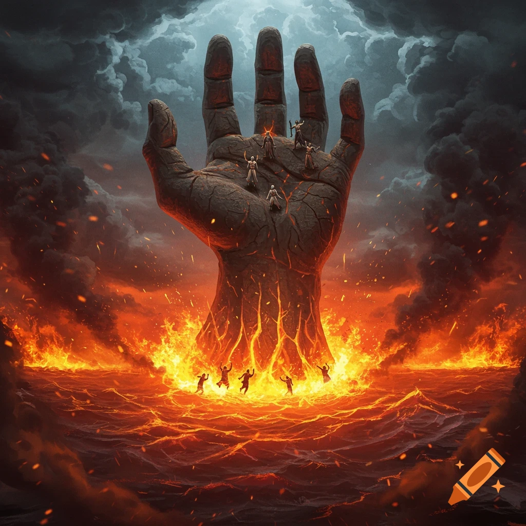 Illustrated black child in a wheelchair smiles on a burning planet. on ...