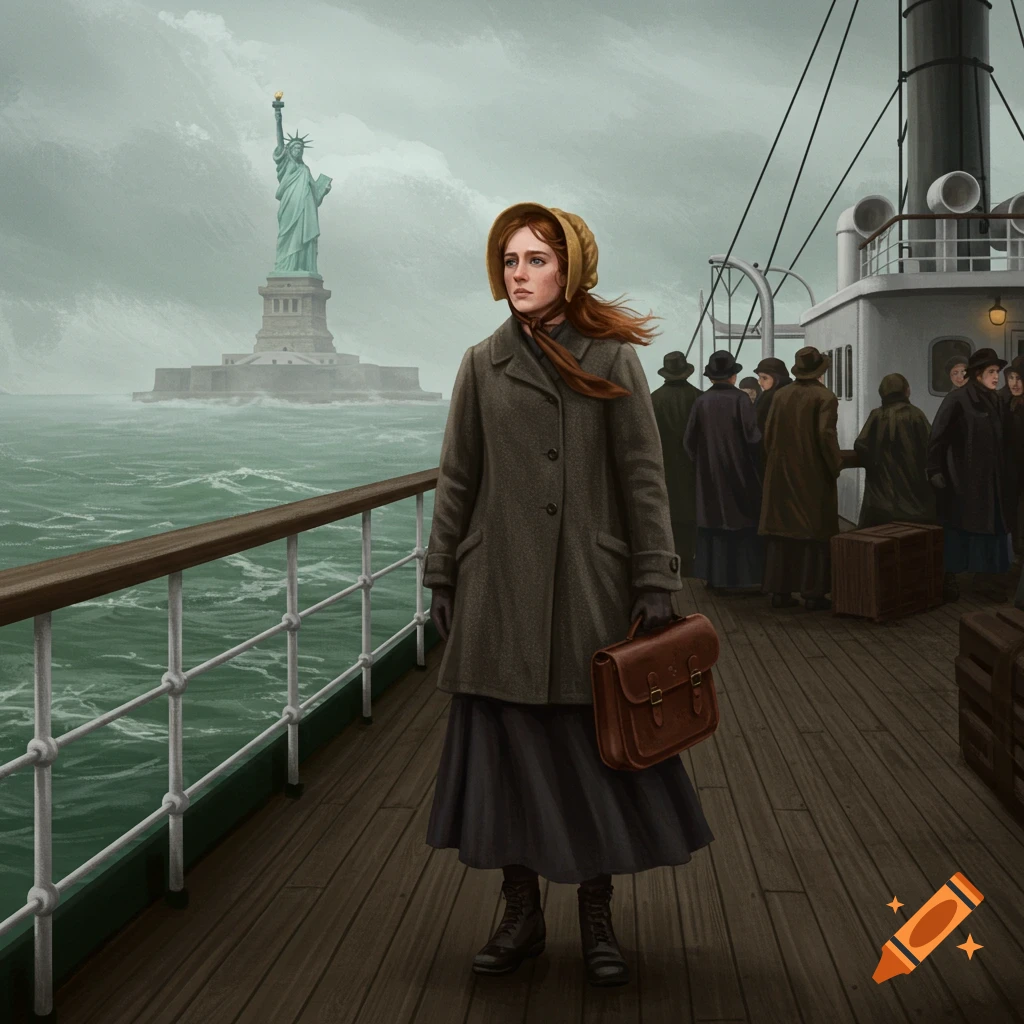 A warm, vintage-style classroom with wooden tables, chairs, lamps ...