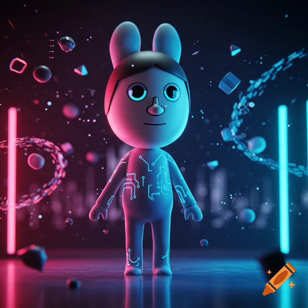 Brewster Apollo trippy anthropomorphic bunny on Craiyon