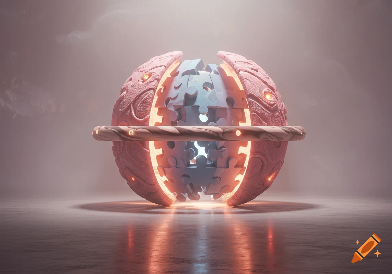 A translucent tadpole swims at the center of a light blue, textured ...