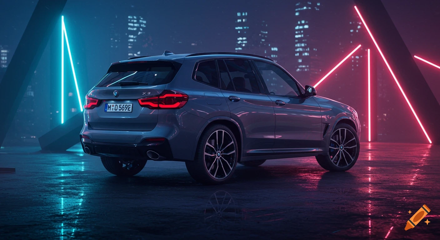 High-detail illustration of a white BMW X5 G05 with a sport package ...