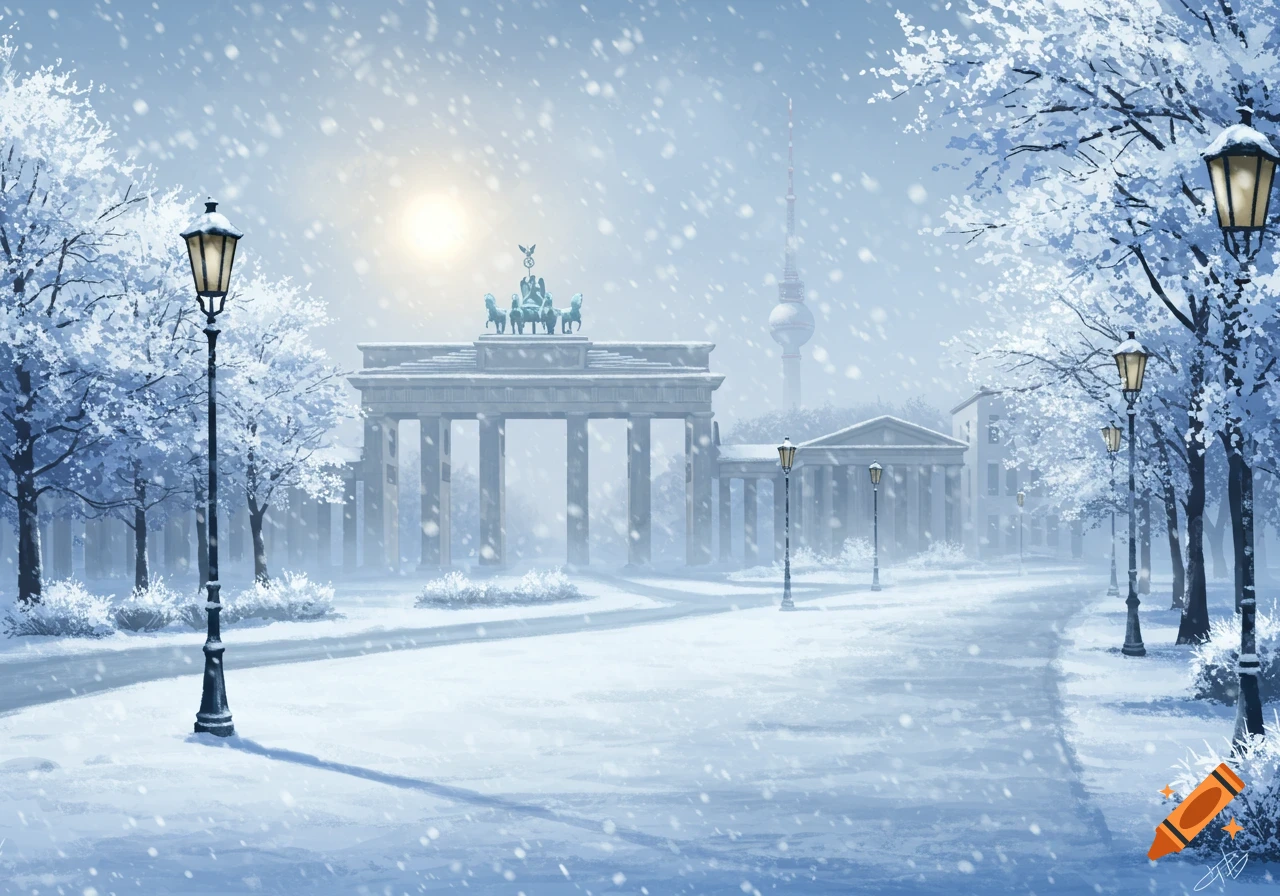 New Year's celebration in Berlin with fireworks over Brandenburg Gate ...