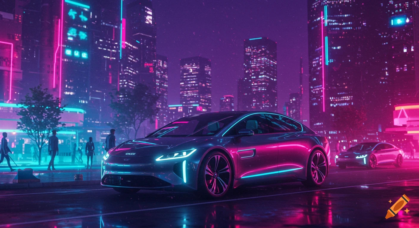 A vibrant red Bugatti-style car with lobster claws, spider legs, and ...