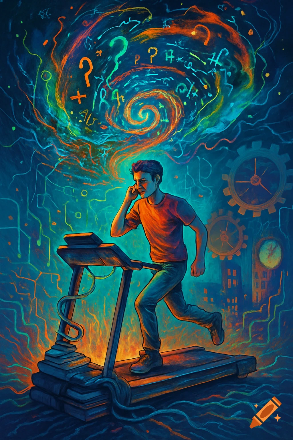 Thought Process created on Craiyon