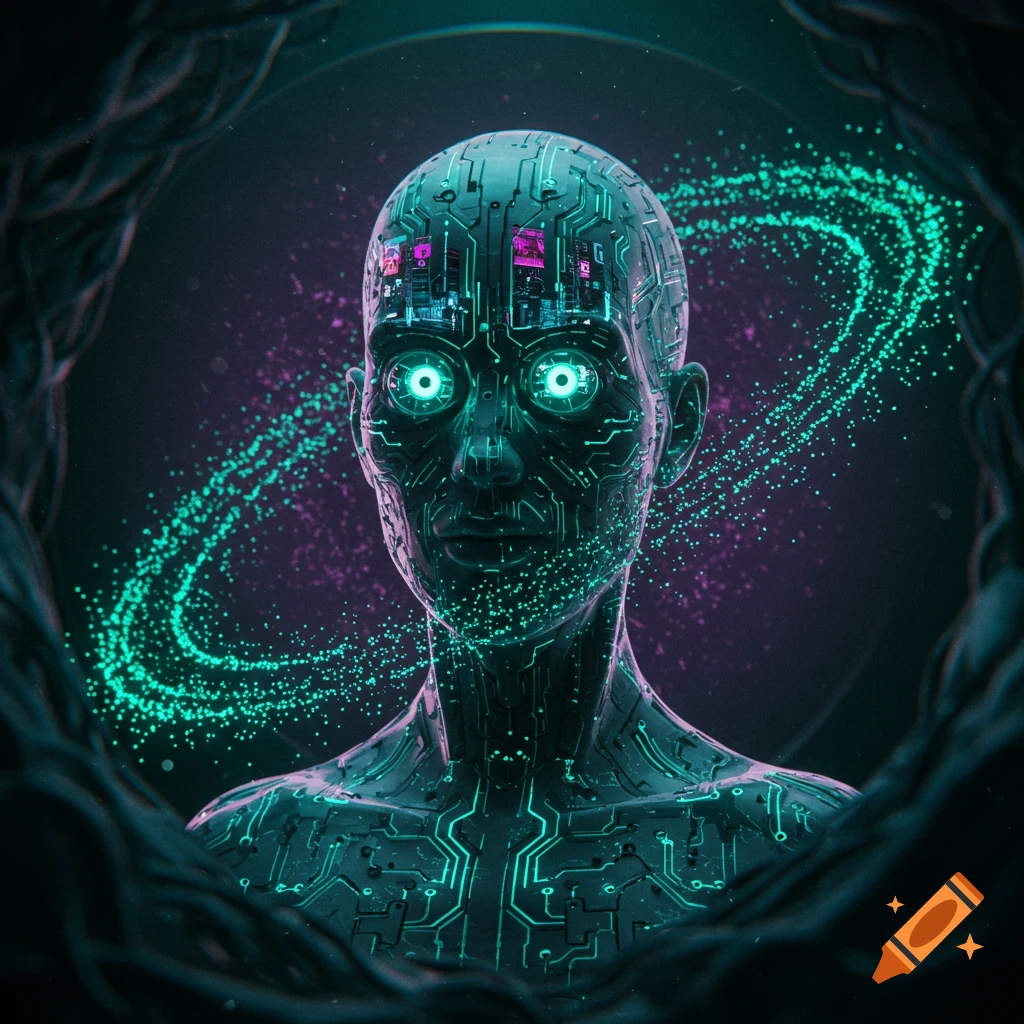 Psytrance album cover with symmetric mind changer design on Craiyon