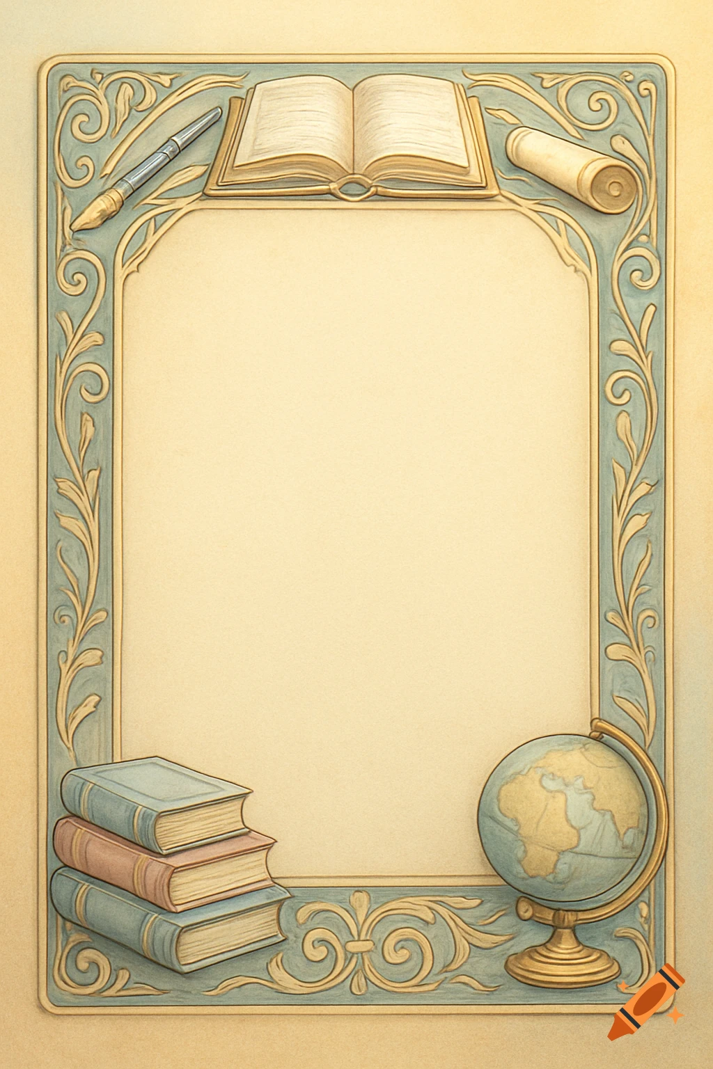 Ornate gold metal book corners with filigree designs resting on vintage ...