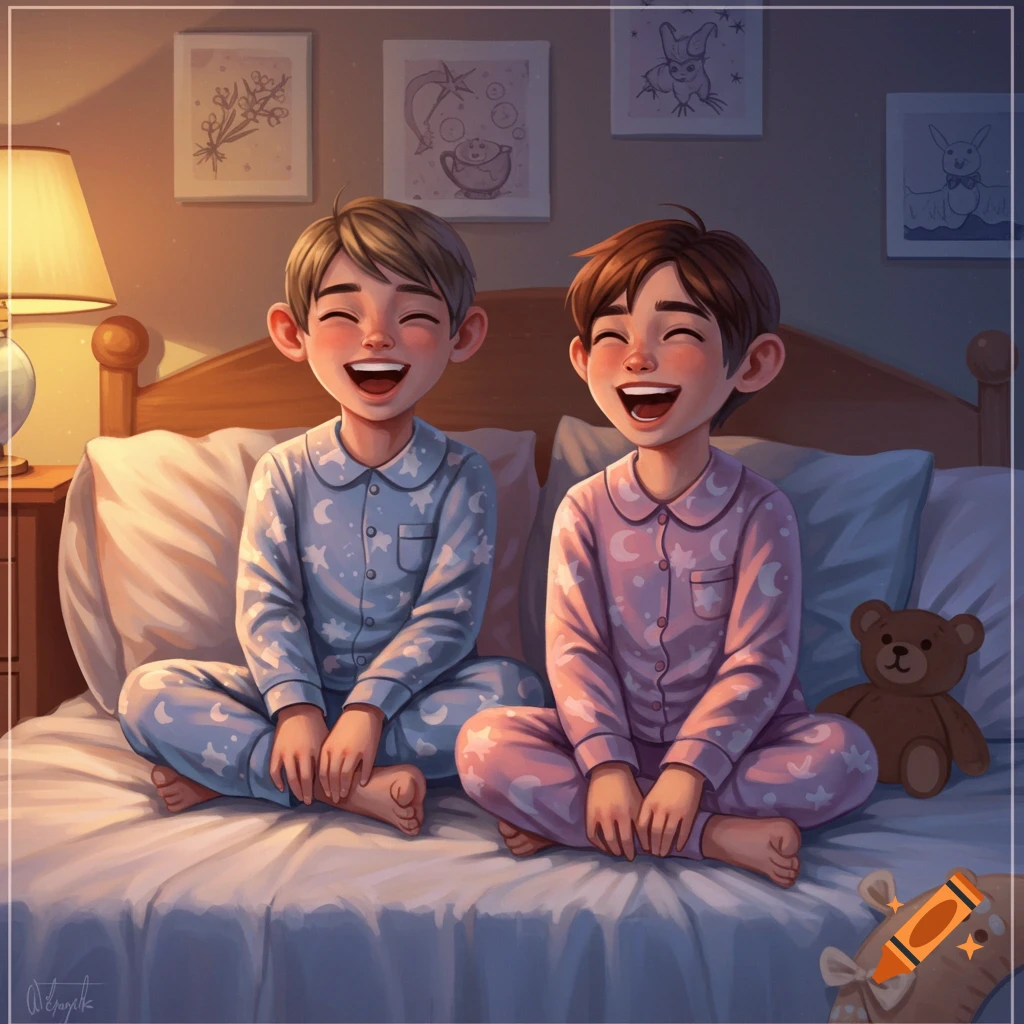 Chibi anime illustration of two boys hugging, one with light orange ...