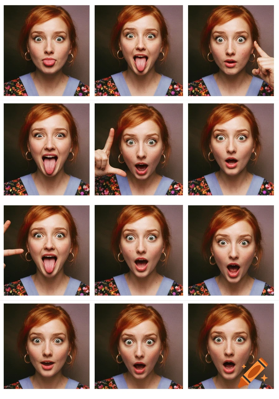 Expressions+drawing created on Craiyon