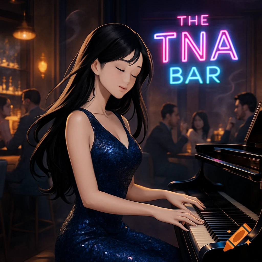 Illustration of a woman with flushed cheeks, holding a drink at a bar ...