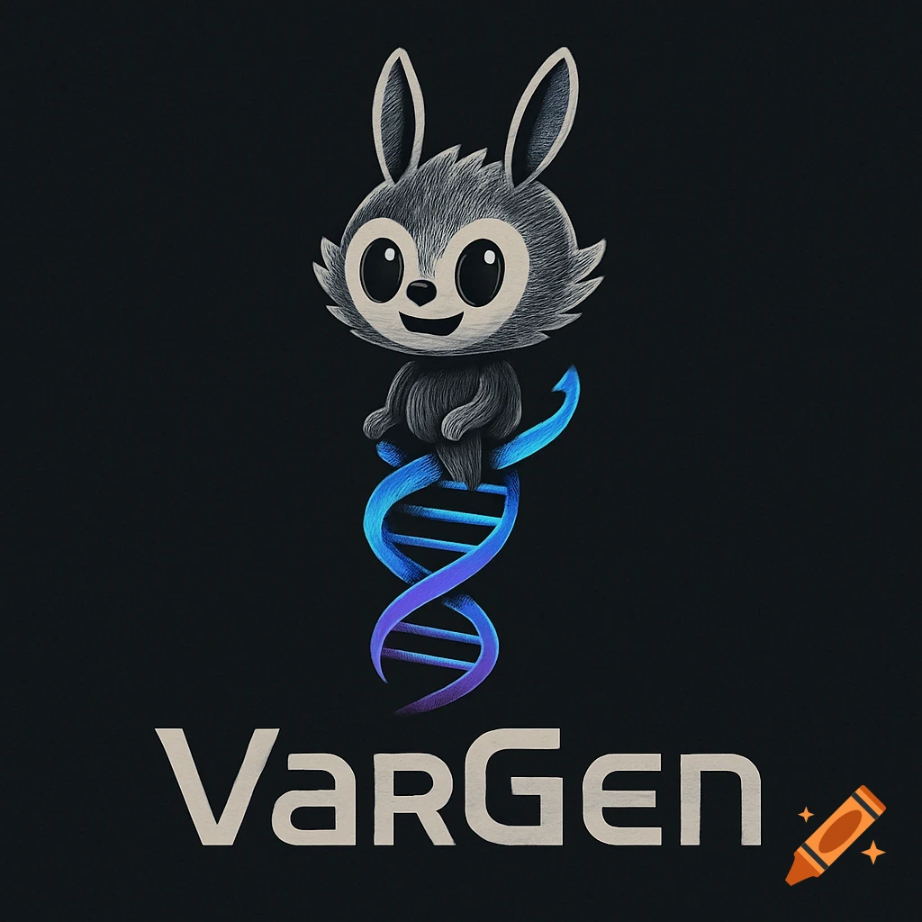 A cartoon gray rabbit-like character sits on a glowing blue and purple ...