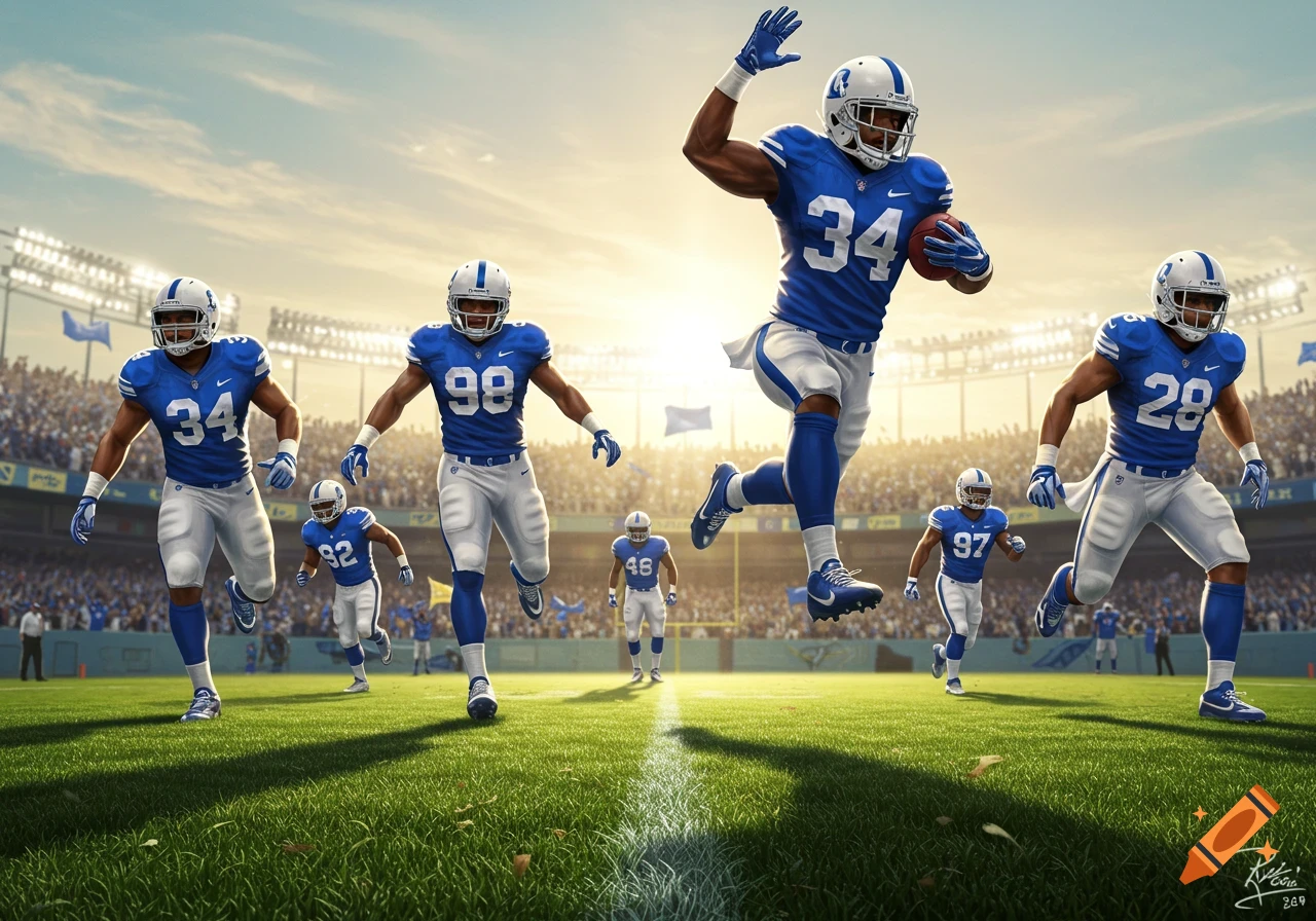 Football images created on Craiyon