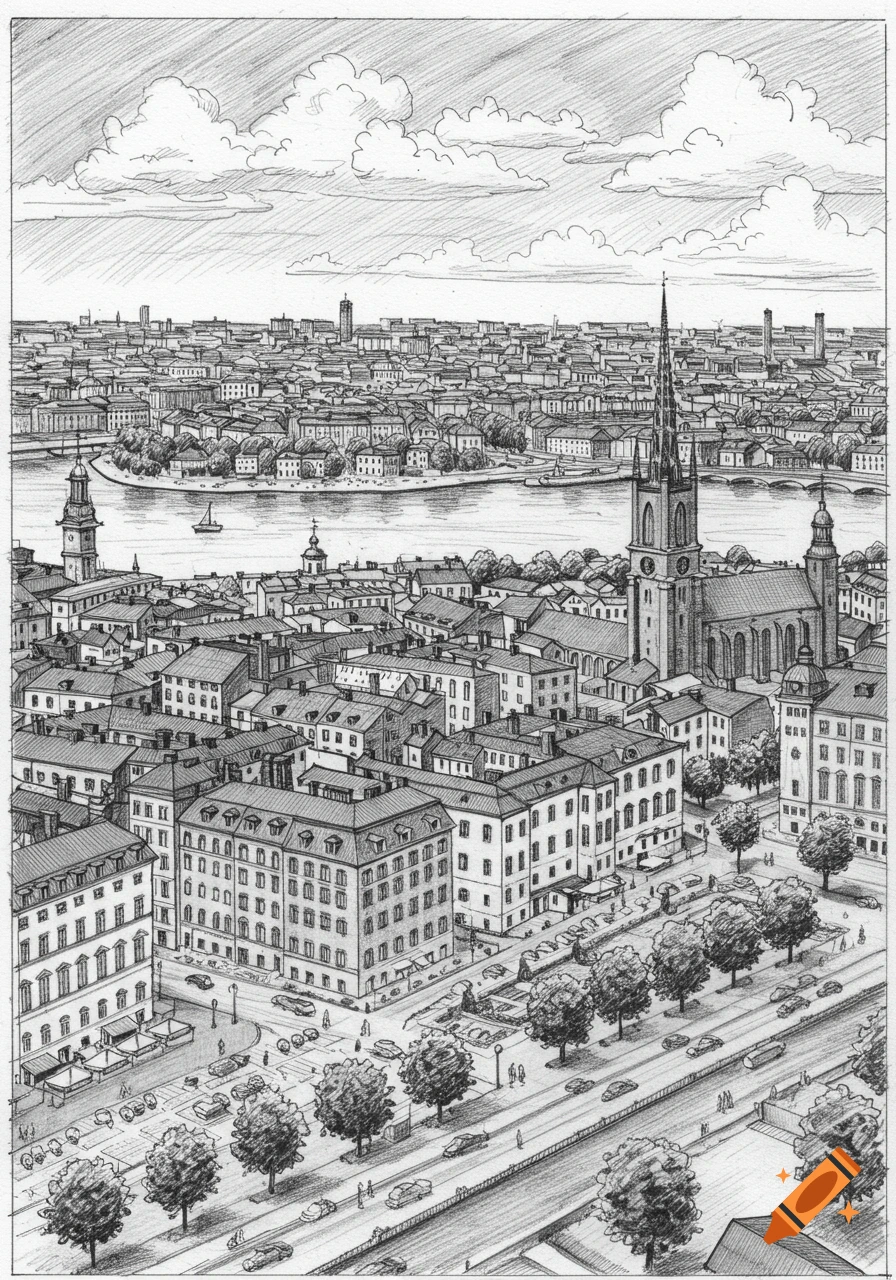 Concept of future world in 1000 years with big buildings and flying ...