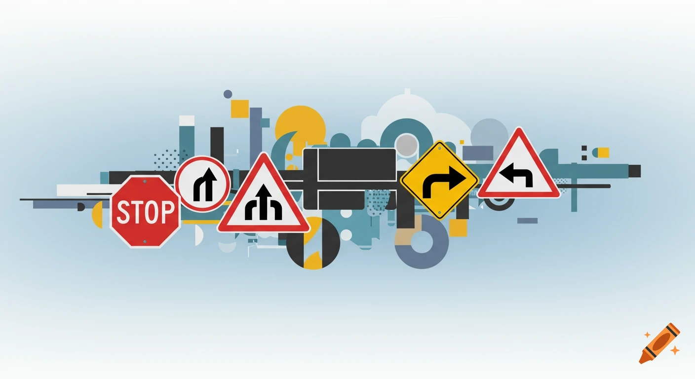 A white rectangular sign with a red border reads "NO RULES. JUST ROLLS ...