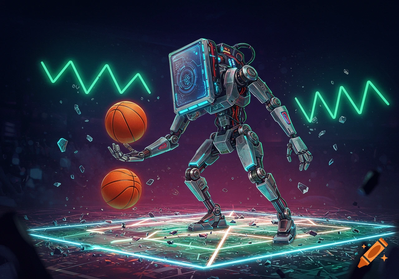 Basketball+ai+player created on Craiyon