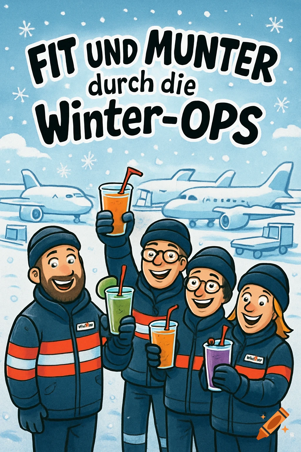 Cartoon poster for 'Die Ehkutze' party band, featuring musicians ...