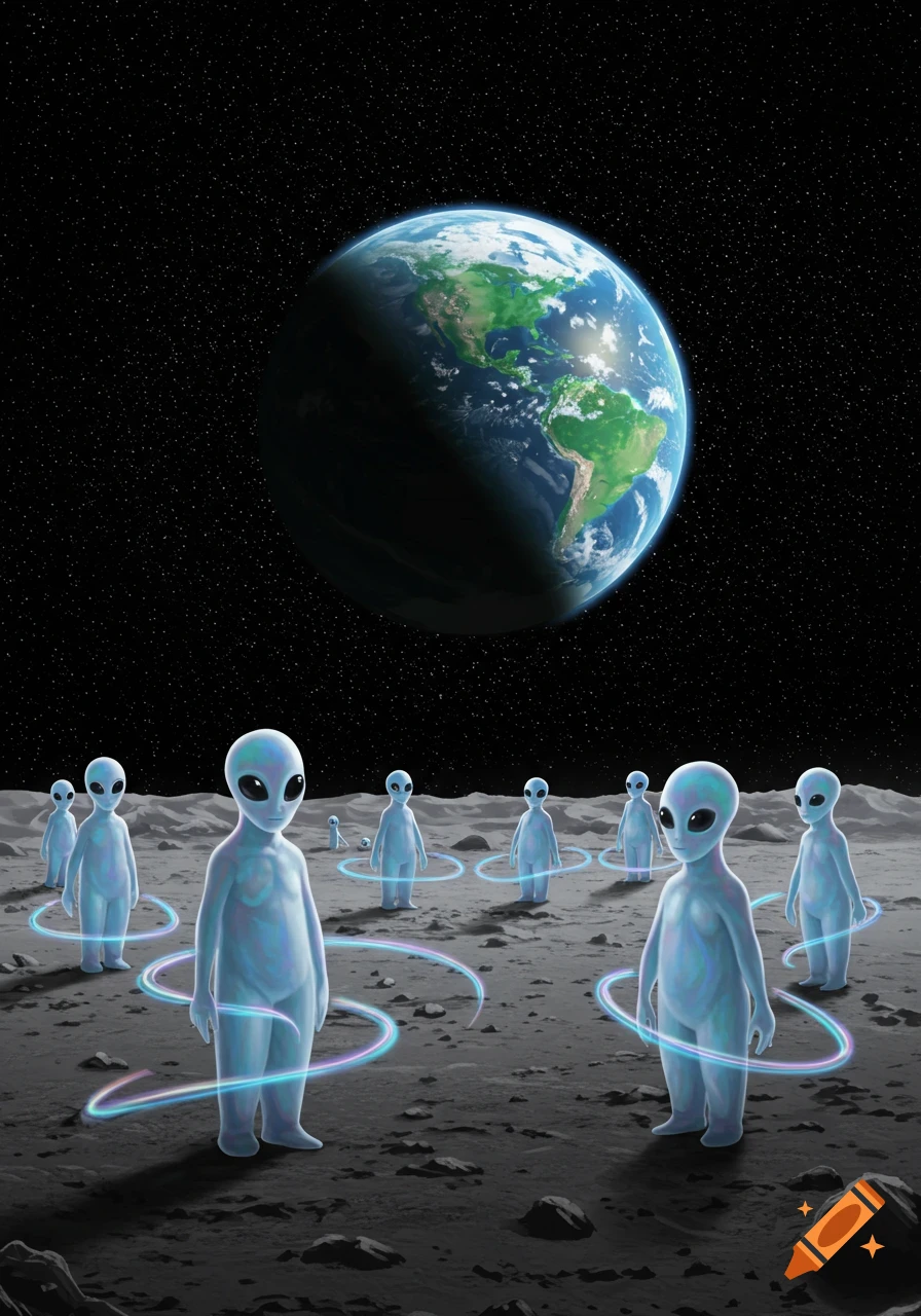 Alien+clipart+border created on Craiyon
