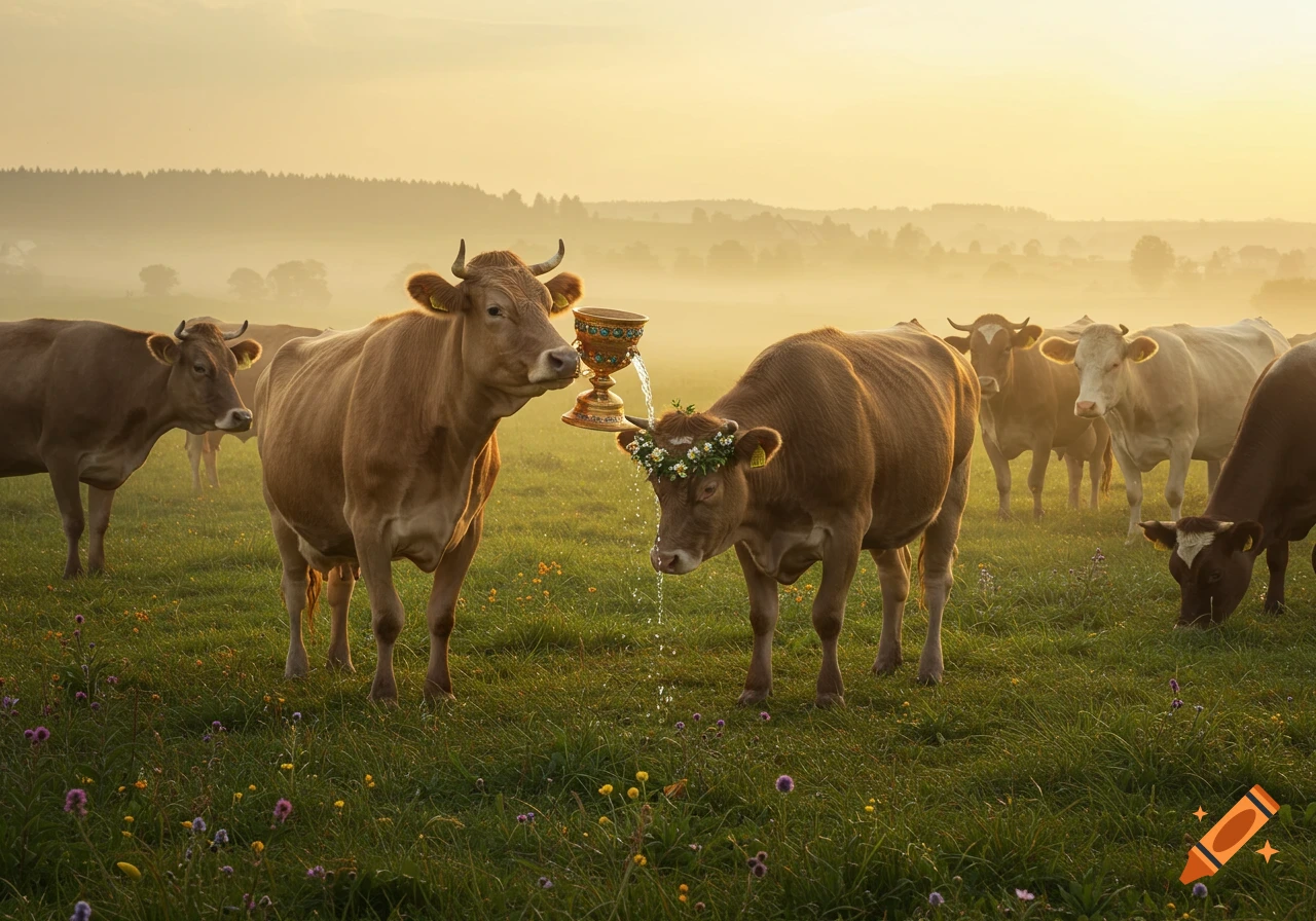 A large, pink domestic pig wearing a brown leather collar with a ...