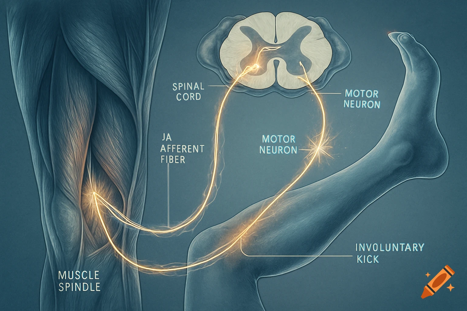 Detailed scientific illustration showing the human nervous system ...