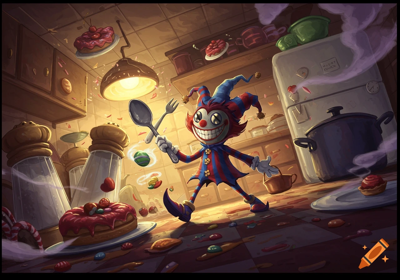 Cartoon of an eggnog character in a jug, surrounded by six flies, under ...