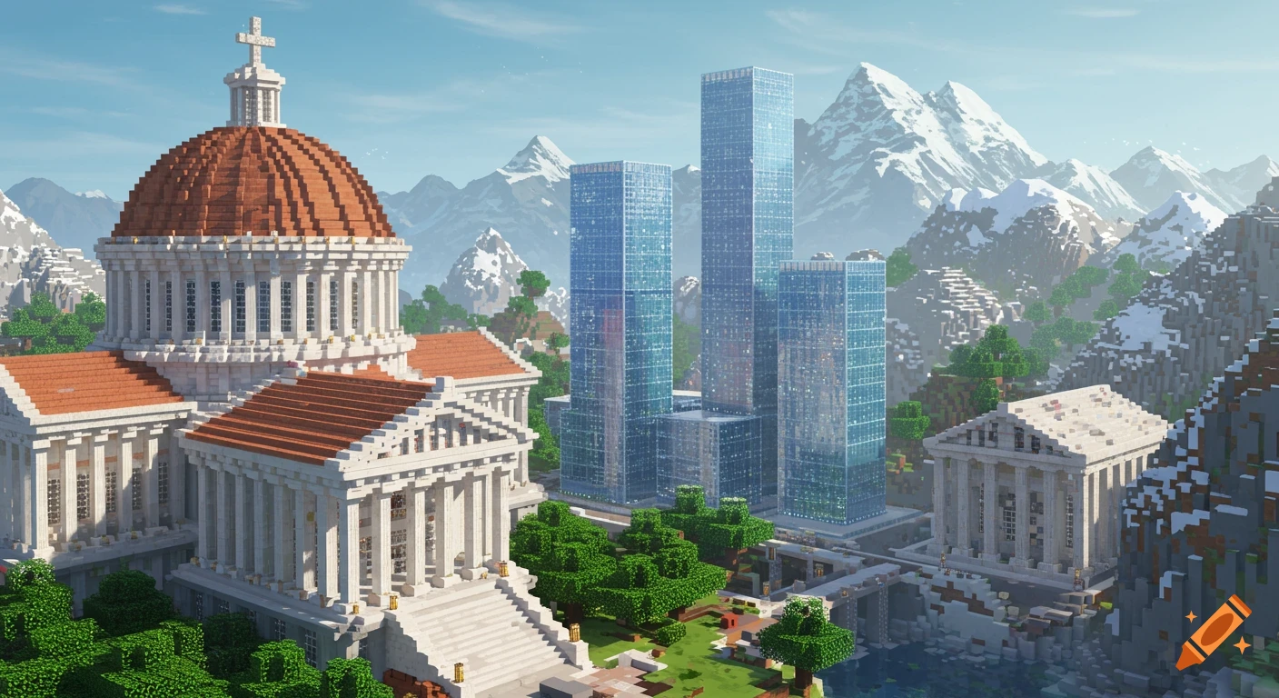 Minecraft+engenering created on Craiyon