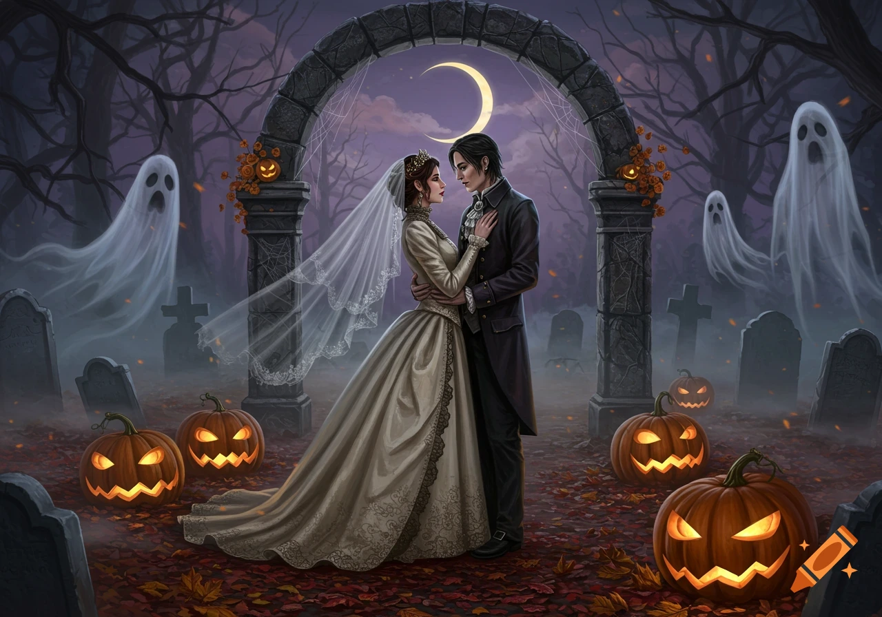 Romantic+gothic+ghost created on Craiyon