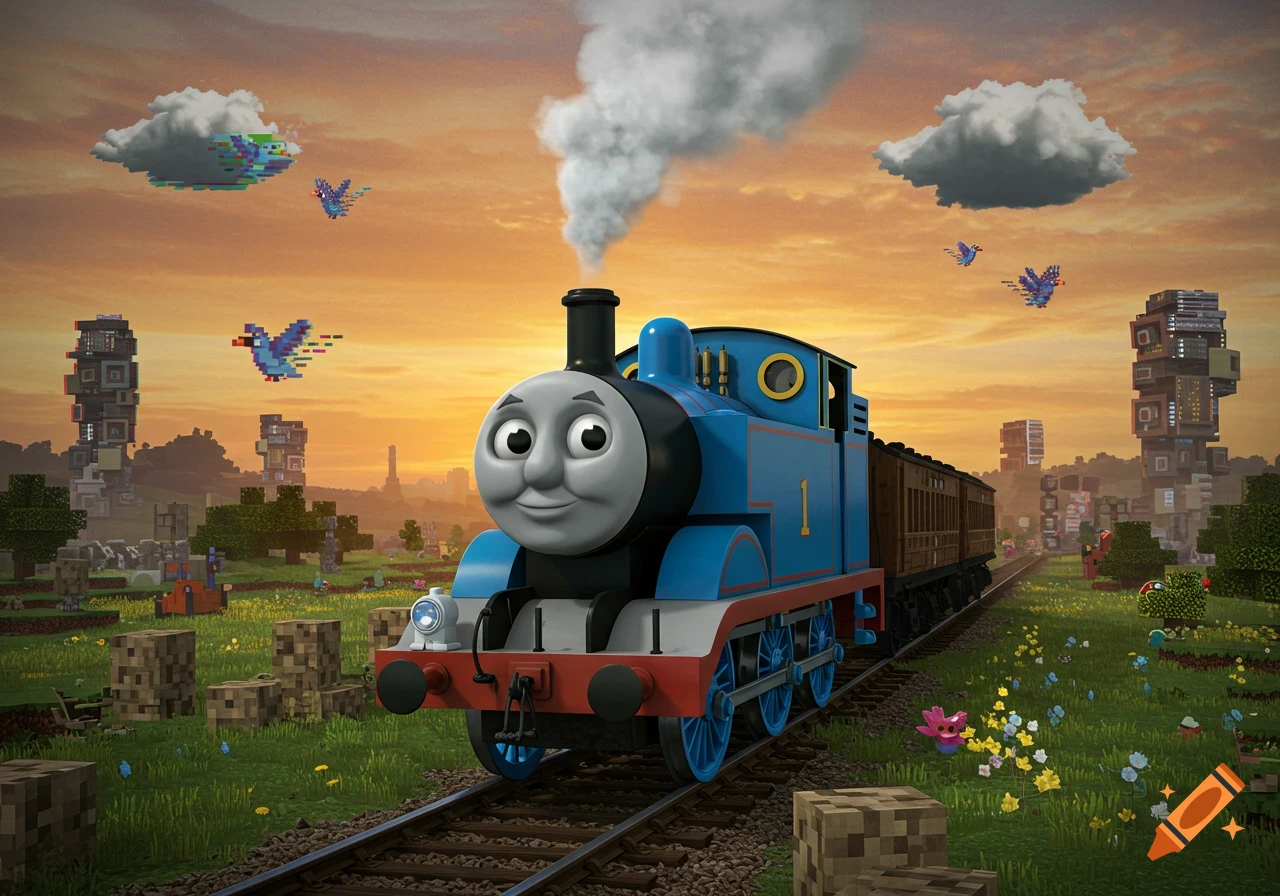 Thomas+the+tank+engine created on Craiyon