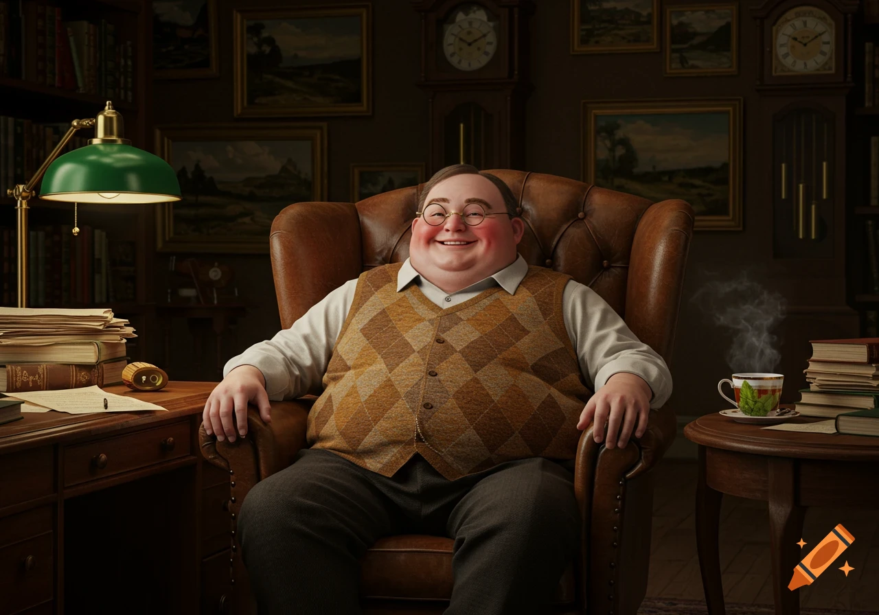 Bald man in a black suit, bow tie, and eyeglasses with a grumpy ...