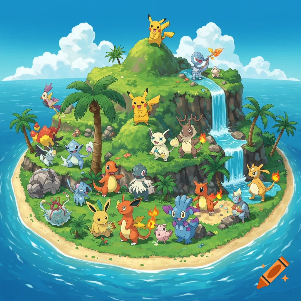 Pixel art blue sea turtle-like Pokémon creature with a vibrant coral ...