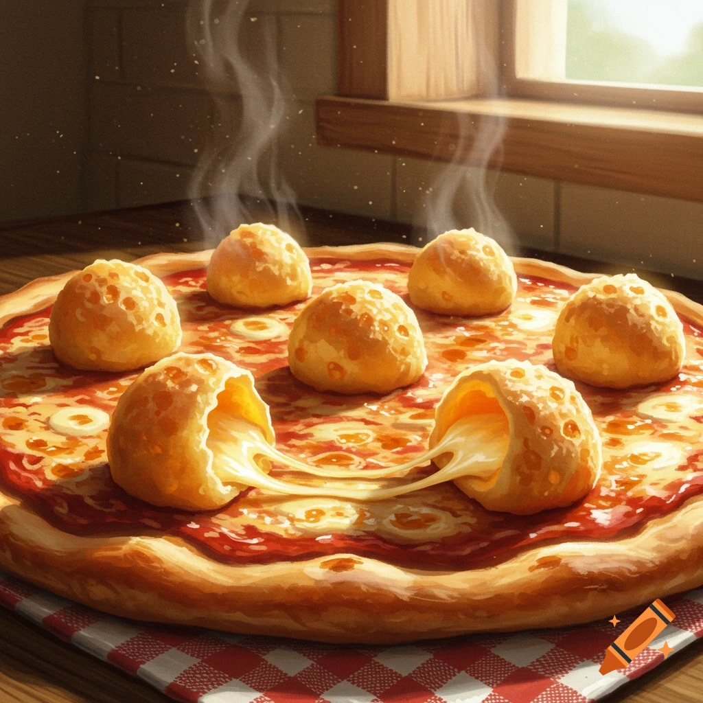 Mini pizzas with smiley faces made from bell peppers on Craiyon