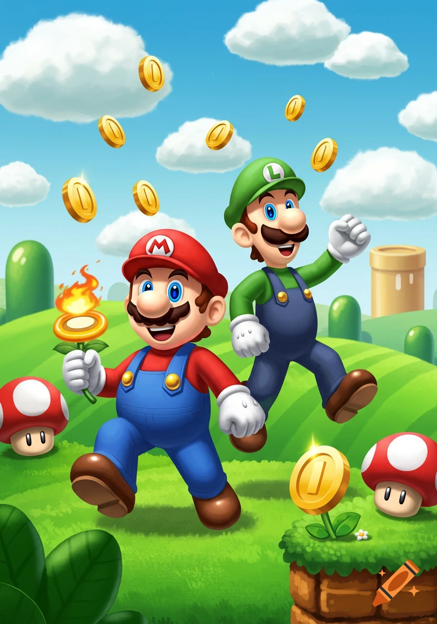 Cartoon game thumbnail: Hand pressing a button with gems, coins, and ...