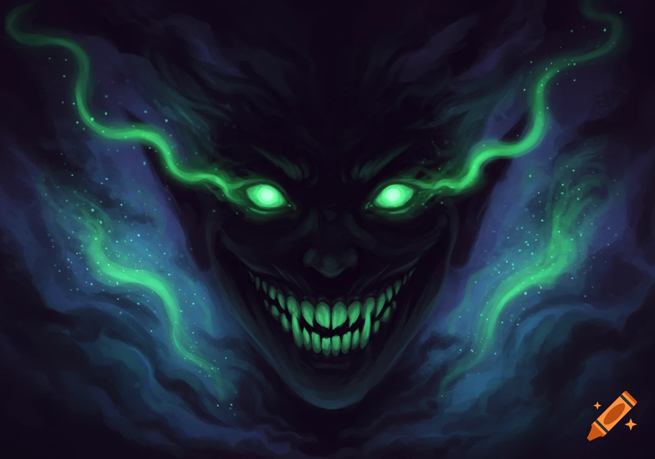 Demon+face created on Craiyon