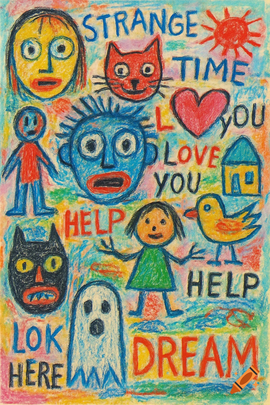 Stick Figure Art created on Craiyon