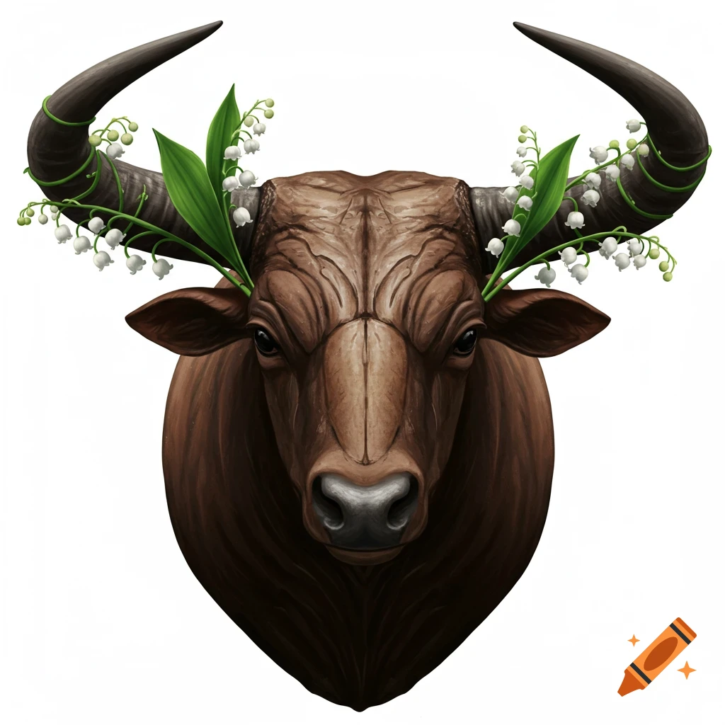 A monochrome linocut print showing the side profile of a majestic bison ...