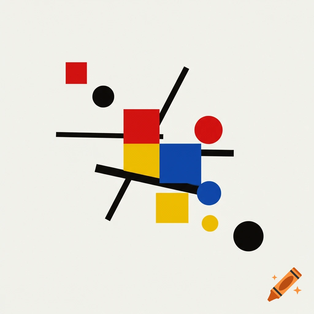 A minimalist abstract image with a light beige border. Three horizontal ...