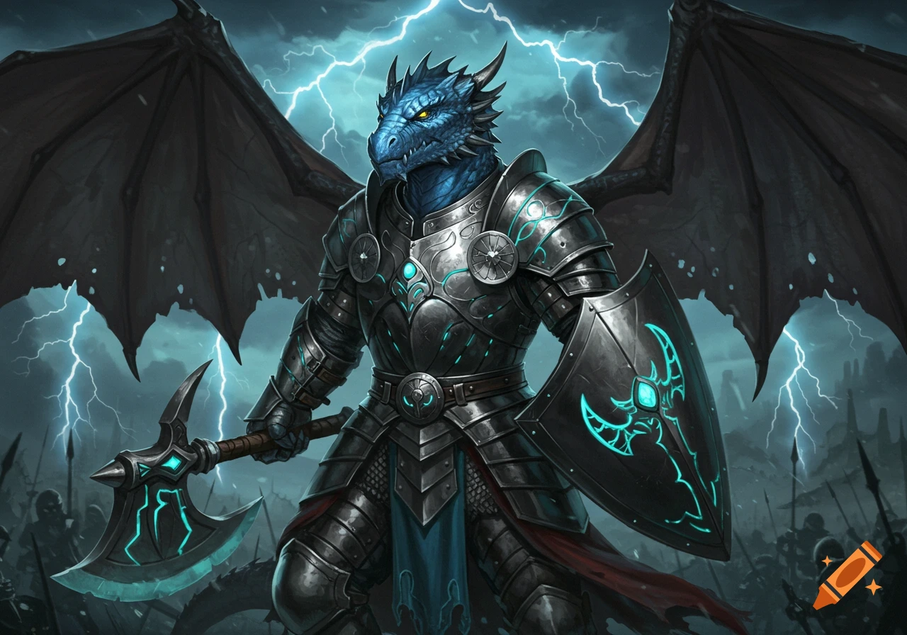 An undead winter knight in ornate icy armor, holding a glowing blue ...