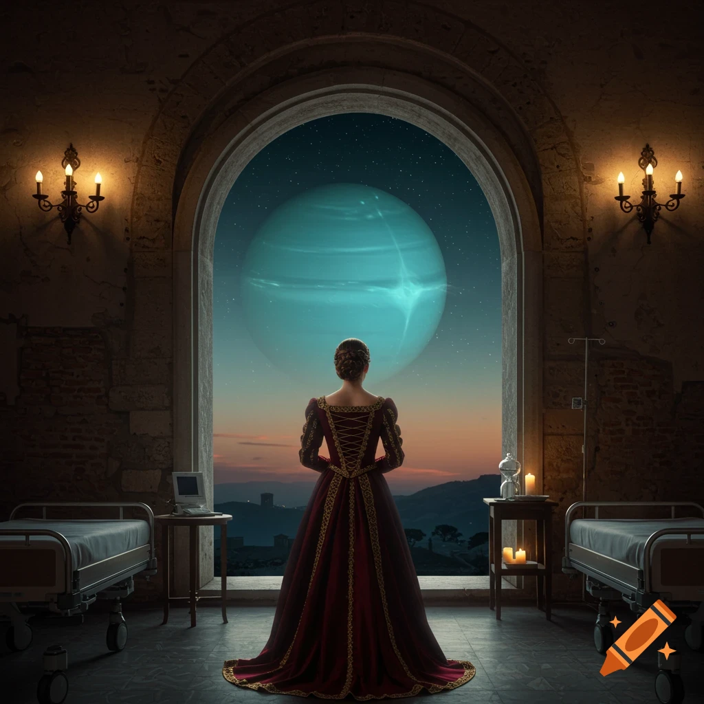 Wedding ceremony on an isolated hill with guests and tribal elders ...