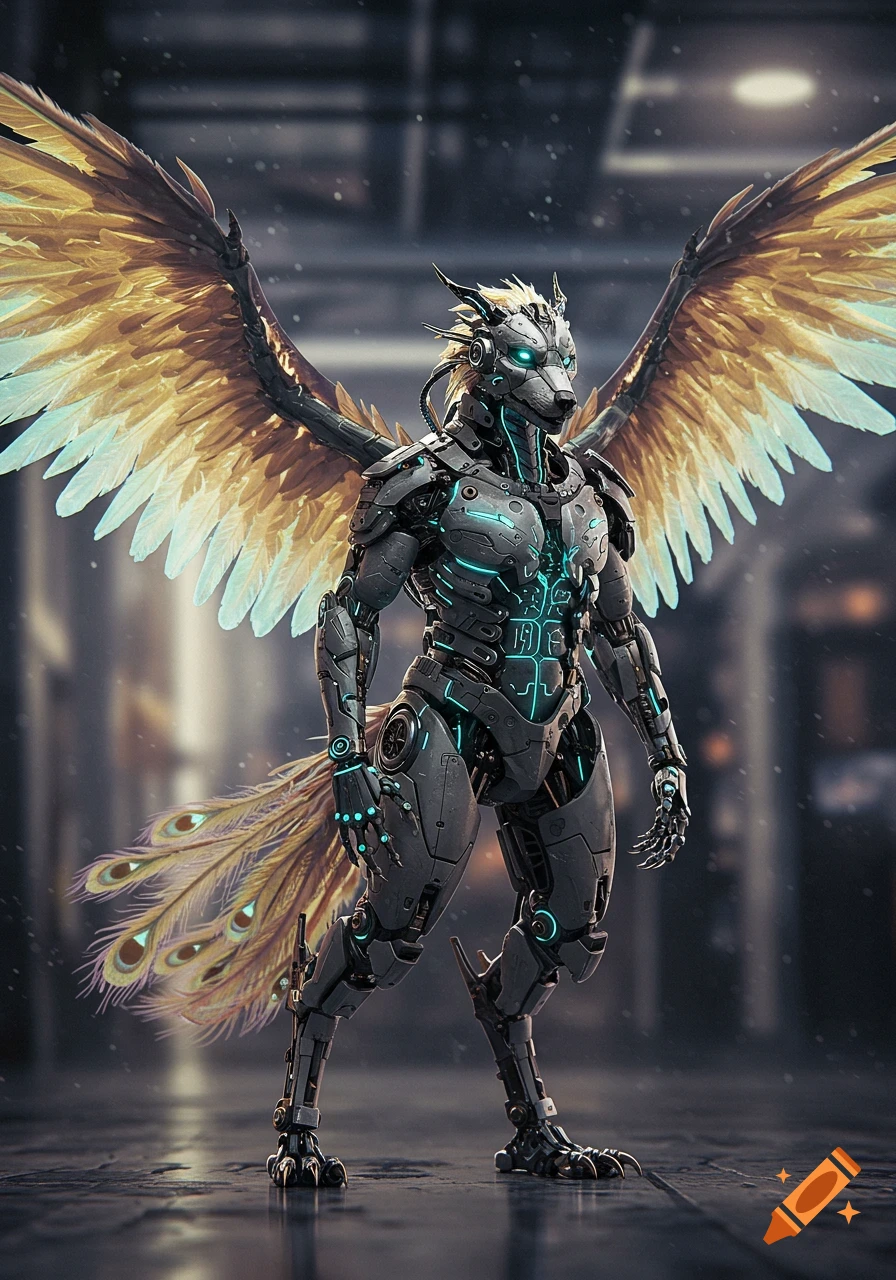 Shimmering black and white abstract glass sculpture of an angel with ...