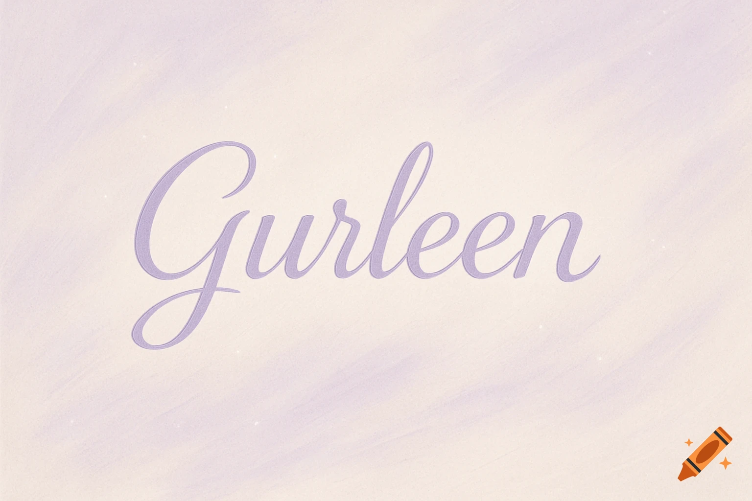 The name 'Gurleen' in a light purple cursive font on a soft, textured ...