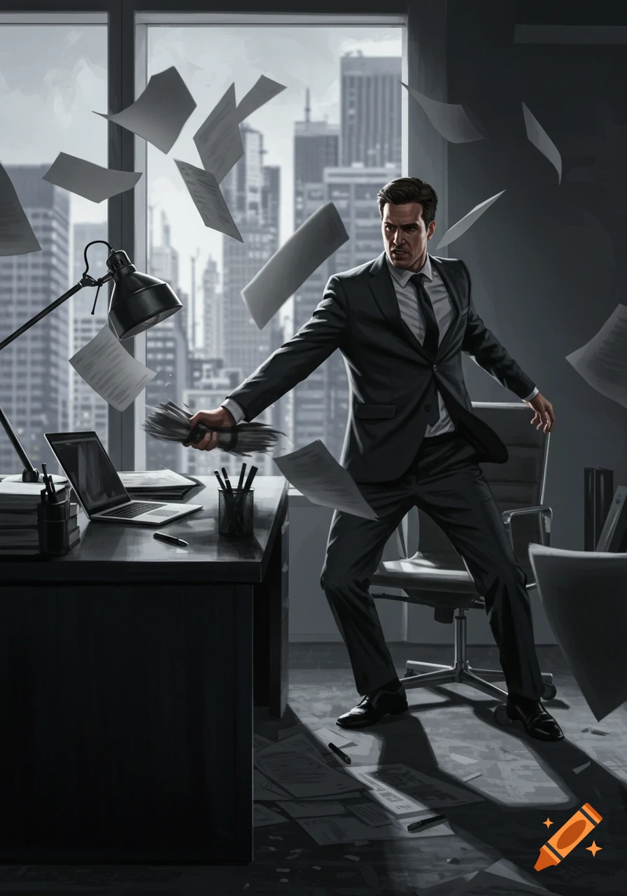 A cartoon child secret agent in a suit and sunglasses holds a gadget in ...