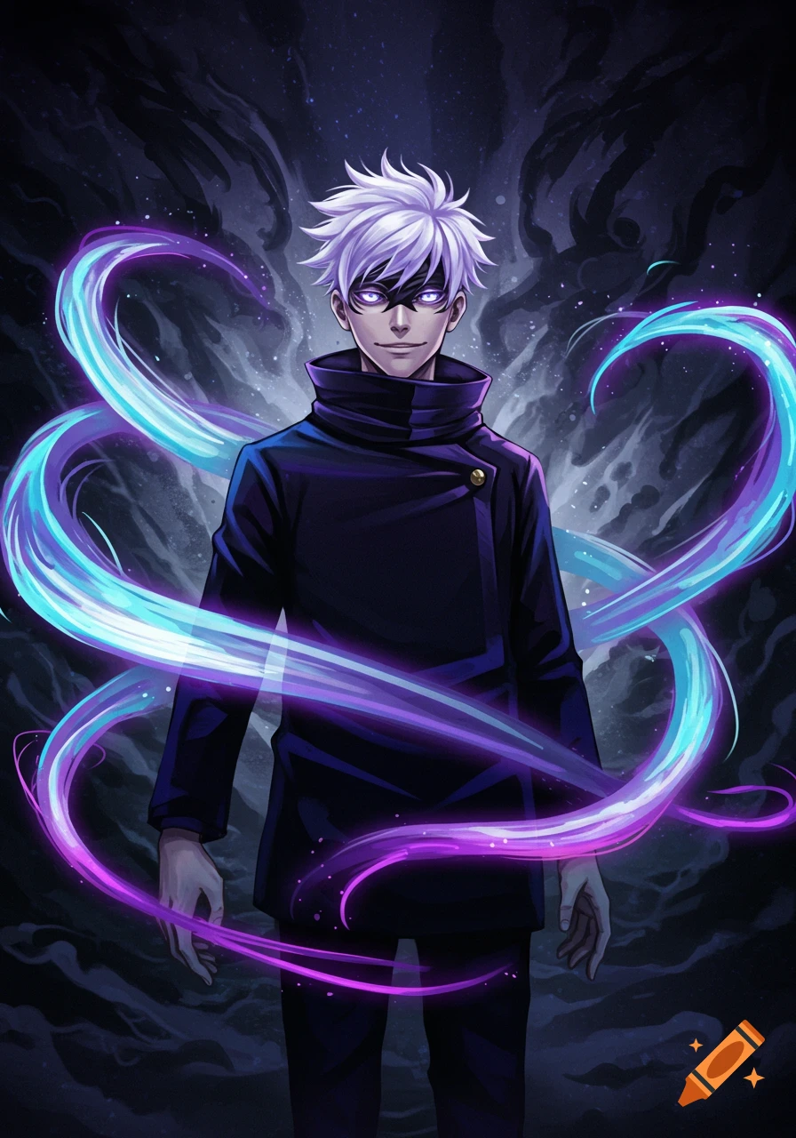 Gojo+satoru+outline created on Craiyon