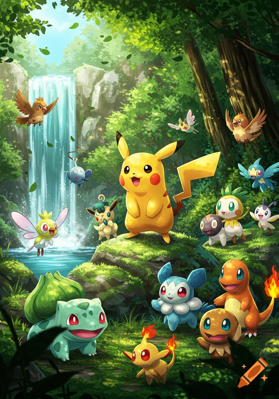 Cartoon of Ash Ketchum lying on green grass with swirly eyes and his ...