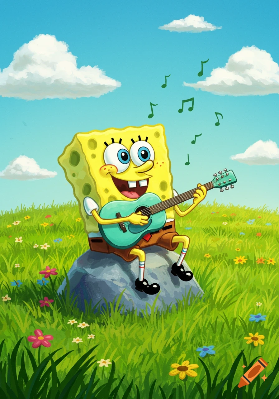 Guitar+cartoon created on Craiyon