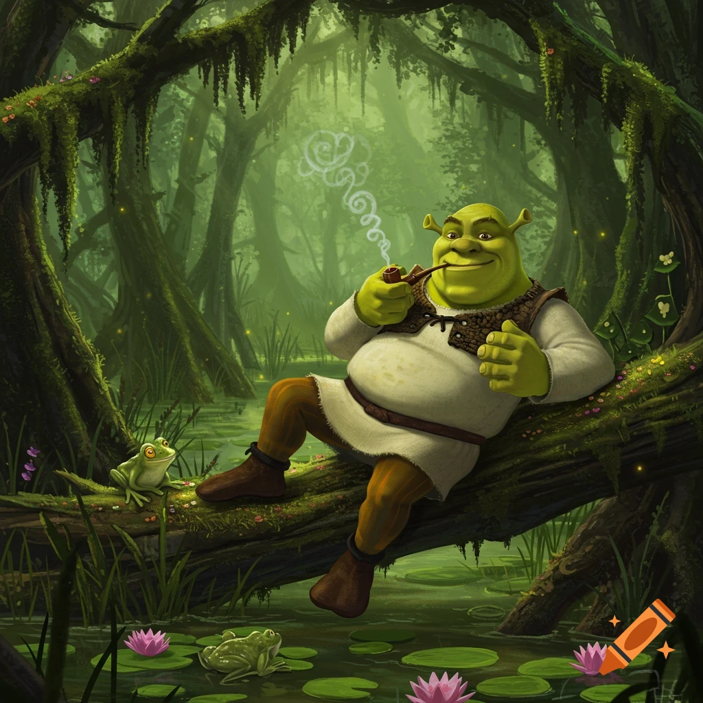 Shrek+sign created on Craiyon