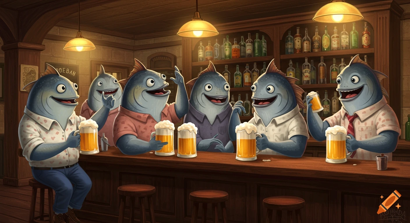 Four cartoon Squirtle characters dressed as HSV Hamburg fans, holding ...