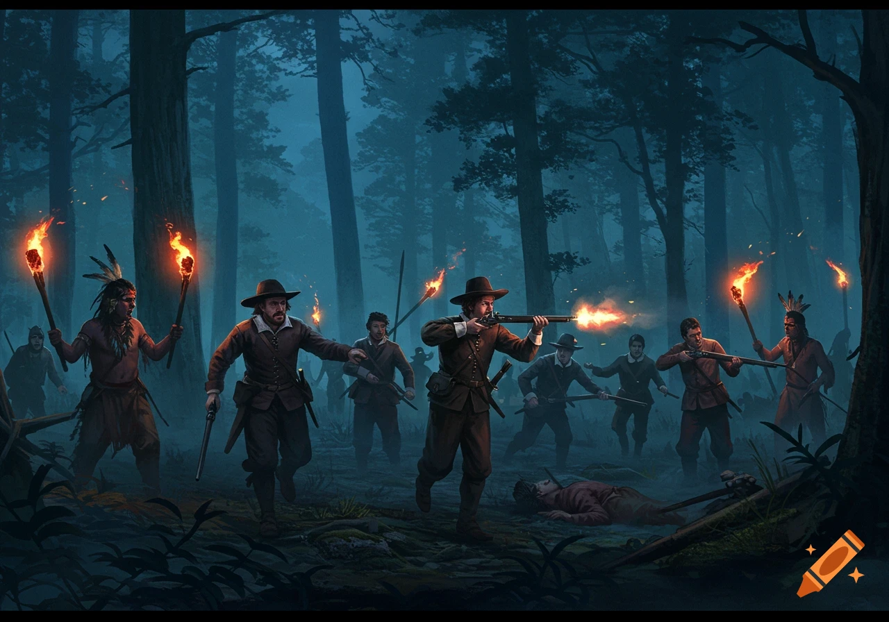 Three men in period attire shoot revolvers at beer bottles on mossy ...