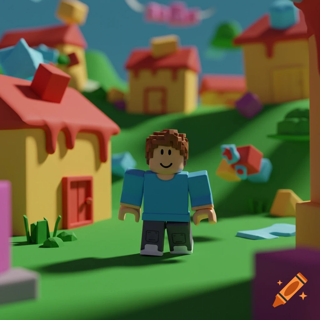 Roblox obby thumbnail on Craiyon