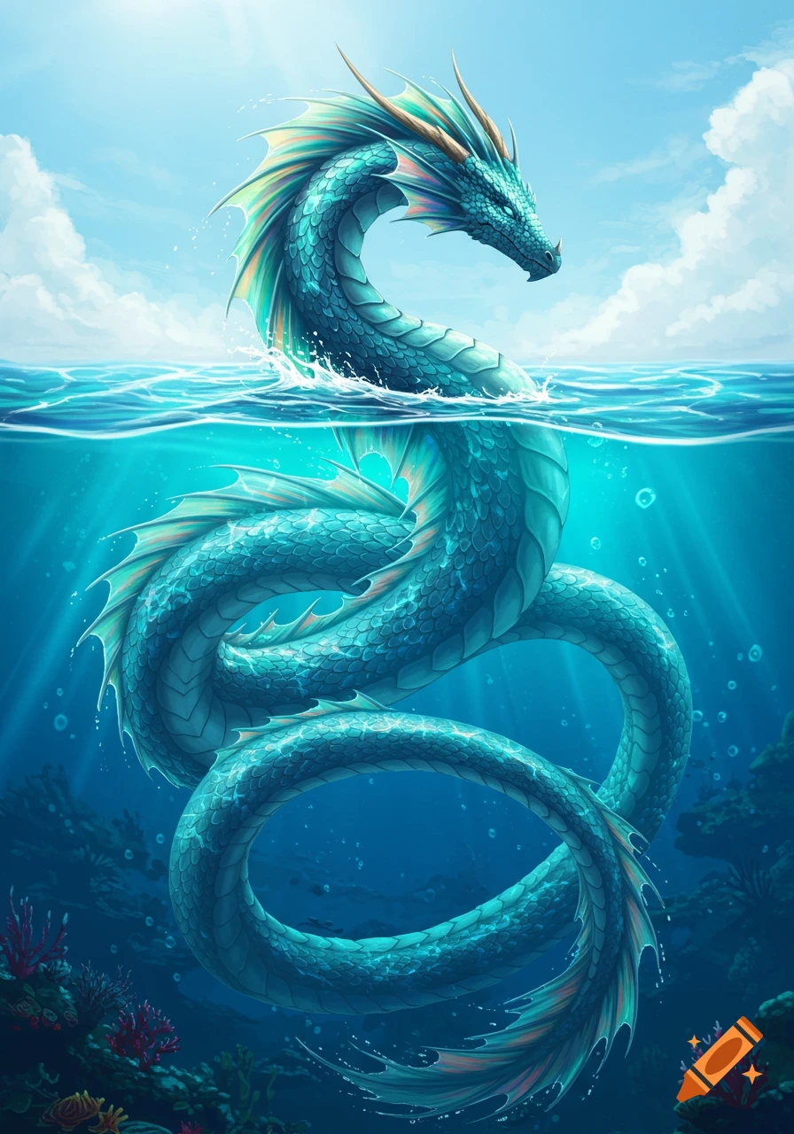 A vibrant Japanese tattoo-style illustration of a large, mutated red ...